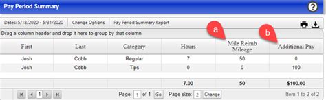 Pay Period Summary And Sub Totals Reports