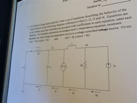 Solved Using Mesh Analysis Write A Set Of Equations