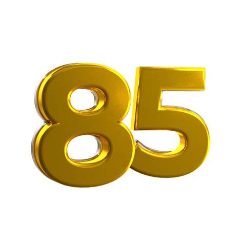 Mental Yellow 85 3d Number 11154521 Png