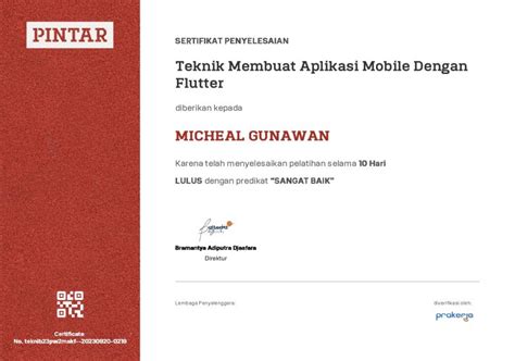 Micheal Gunawan On Linkedin Flutter Developer Mobiledeveloper Prakerja