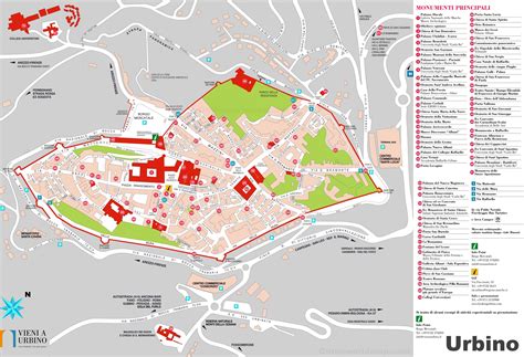 Urbino Sightseeing Map