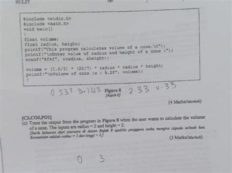Solved Question 4 Soalan 4 C1 Co1 PO1 A The Program In Chegg Com