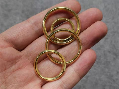 Triangle Solid Brass Split Key Ring Brass Split Keyring Etsy Uk