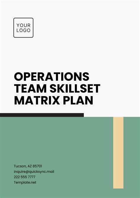 Free Operations Team Skillset Matrix Template To Edit Online