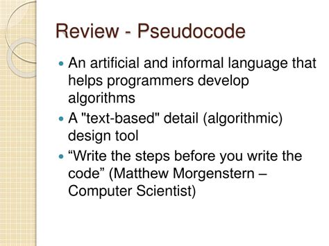 Ppt Pseudocode Powerpoint Presentation Free Download Id485044