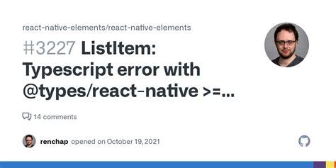 Listitem Typescript Error With Types React Native Issue React Native
