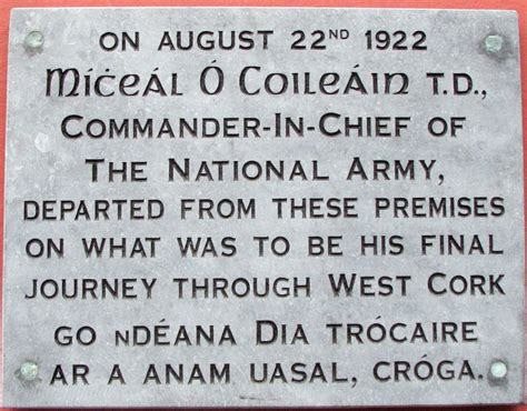 Michael Collins At The Eldon Hotel Skibbereen On The Morning Of 22 August 1922 Skibbereen