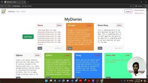 Cs50 Final Project Diary Created By Aditya Kumar Youtube
