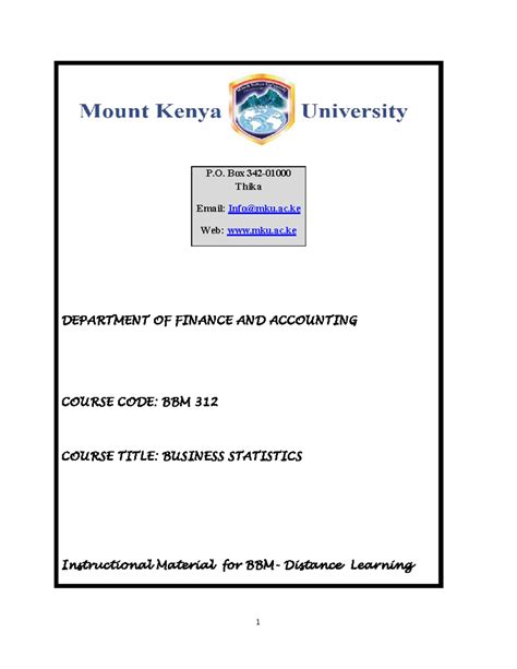 Business Calculations And Statistics Knec Study Materials Revision