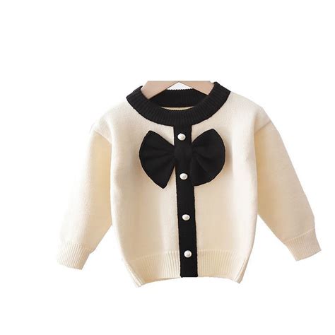 Badu Bg Есен Зима Бебешки дрехи за малко дете Пуловери за момичета Плетен пуловер Сладко палто