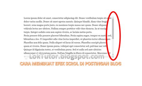 Ini Cara Membuat Efek Scroll Pada Postingan Blog Mudah Dan Terjamin