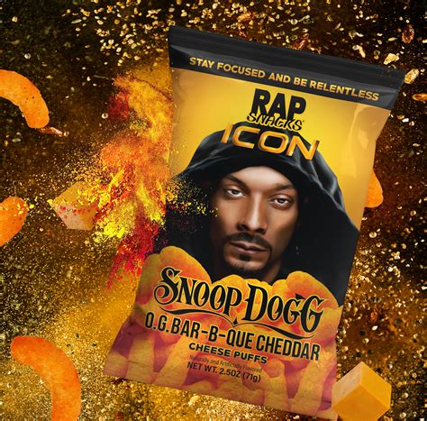 Rap Snacks Snoop Dogg Og Bar B Que Cheddar Cheese Puffs 25oz 12