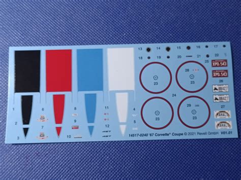 🌟 Decals 1967 Chevy Corvette 1 25 Scale 1000s Model Car Parts 4 Sale