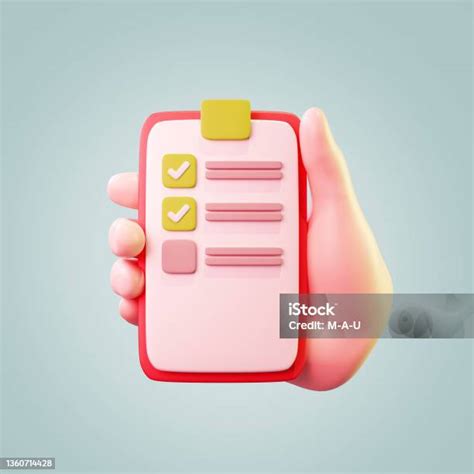 중요한 비즈니스 체크리스트 쇼핑 미리 알림 또는 프로젝트 우선 순위 작업 목록 계획 3d 렌더링 3차원 형태에 대한 스톡 사진 및 기타 이미지 Istock