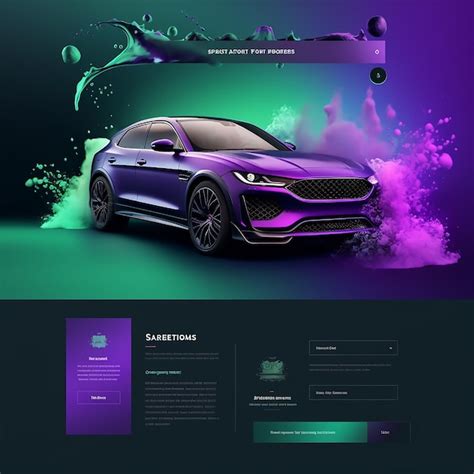 Premium Vector High Resolution Ui Car Detailing Landing Page