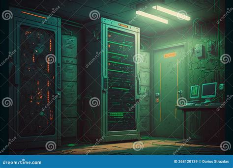 Server Room Stock Illustration Illustration Of Hardware 268120139
