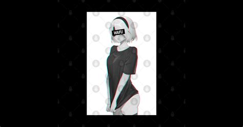 Nier Automata 2b Waifu Material Hentaik1ng Sticker Teepublic