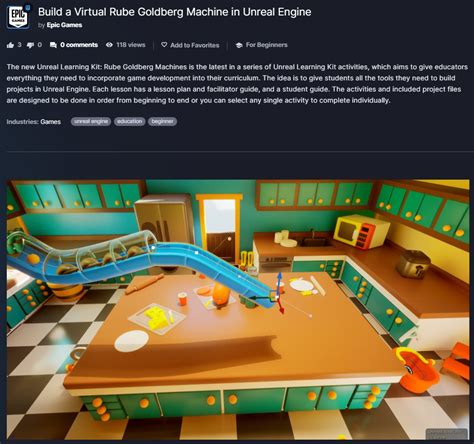 steve isaacs on twitter our unrealengine rubegoldberg learning kit