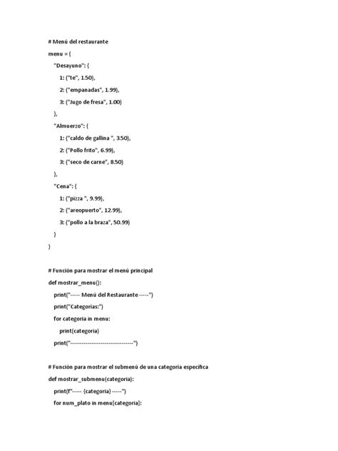 Trabajo Final Python Pdf Cocina Occidental Comportamientos