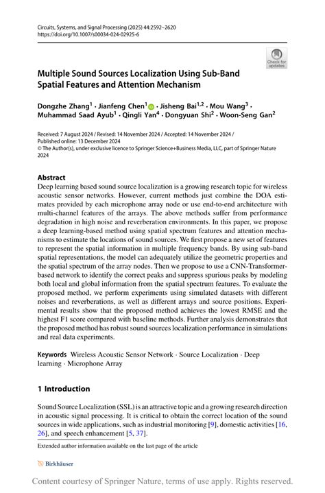 multiple sound sources localization using sub band spatial features and