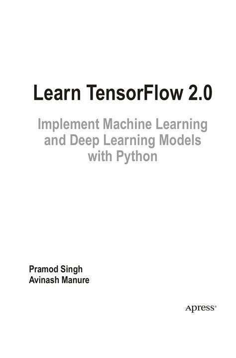 Learn TensorFlow Implement Machine Learning And Deep Learning Mod E Books Max
