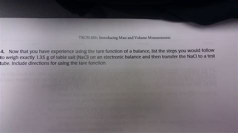 solved now that you have experience using the tare function