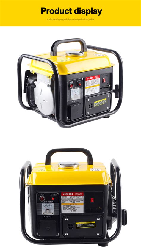 Portable Gasoline Generator 2 Stroke Engine 950w60hz Small Household