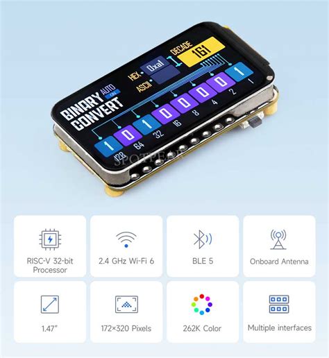 Esp32 C6 Development Board 147 Inch Lcd Display Screen St7789 For