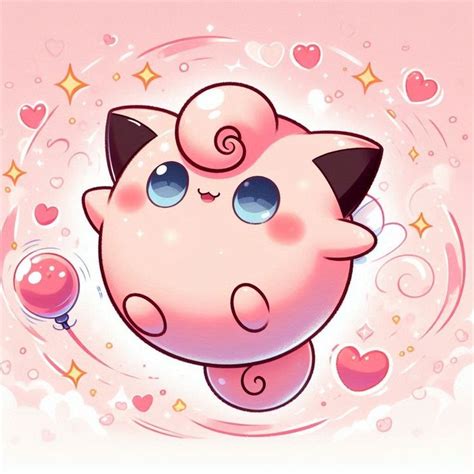Fairypuff Cute Pokemon Pokemon Mew Jigglypuff