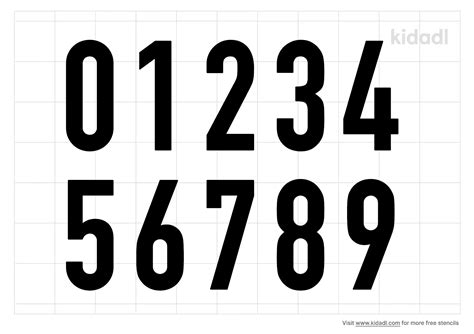 Block Number Stencils