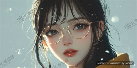 Ai创作图板绘少女插画 插画人物戴眼镜女孩 戴眼镜女孩插画 板绘人像 板绘少女 日系美女插画 唯美女孩壁纸 厚涂少女 写实人物插画 美女插画壁纸 青春风少女插画 女生插画绘画 原创厚涂 插画