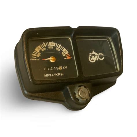 Oem Rectangular Trac Moped Speedometer Used — Detroit Moped Works