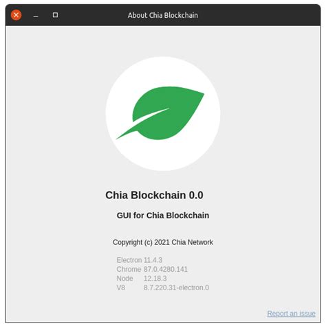 About Window Has Version As Issue Chia Network Chia Blockchain Gui GitHub