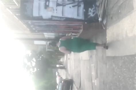 Bbw Walking In Green Dress Thisvid Com