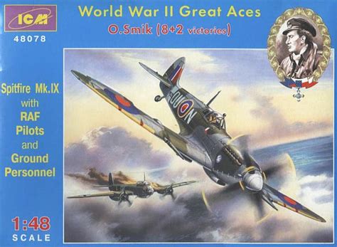 Spitfire Mkix Great Aces O Smik With Personnel Equipment Icm 48078