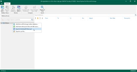 Using 1 Click Export Veeam Backup Explorers Guide