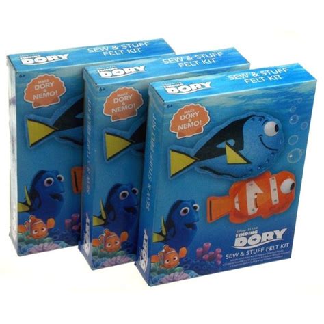 Disney Toys Disneys Finding Dory Sew Stuff Felt Kit Lot 3 Craft Gems Birthday Party Favor