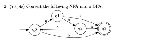 solved convert the following nfa into a dfa