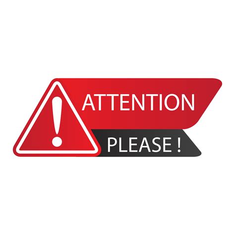 Vector Red Attention Please Badges Important Message Warning Frame