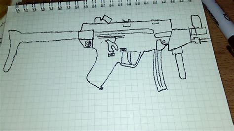 Mp5 Gun Drawing