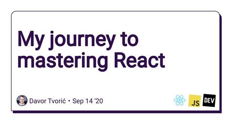 My Journey To Mastering React Rlearnreactjs
