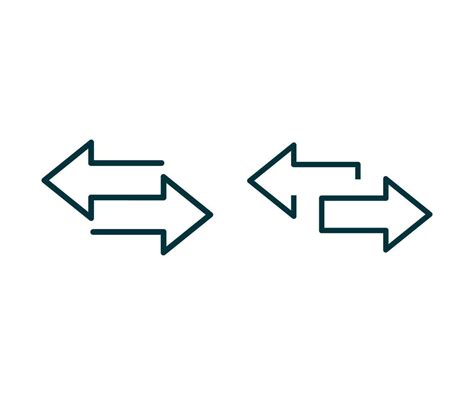 left right arrows vector icon transfer arrows icon 2 side arrow icon