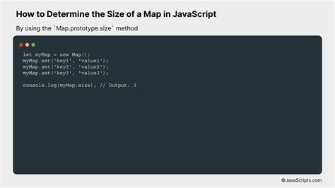 how to determine the size of a map in javascript