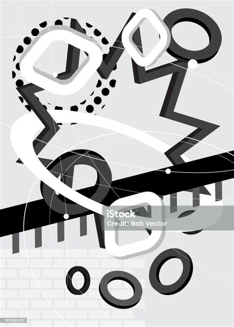 흑백 빈티지 기하학적 추상 그래픽 미니멀 복고풍 테마 배경 기하학적 요소 포스터 표지 배경 배너 디자인을 위한 모양 템플릿