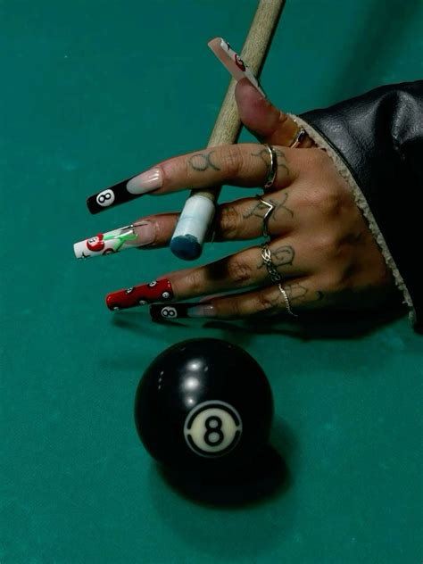 Nails Acrylic 8 Ball 8ball Acrylic Nails Nail Art Nails Inspo