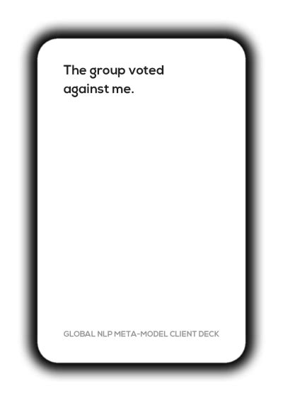 NLP Meta Model Card Game Learn NLP