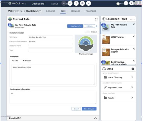 Createimplement Edit Tale Dialogpage · Issue 256 · Whole Tale