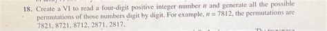 Solved 18 Create A VI To Read A Four Digit Positive Integer Chegg Com
