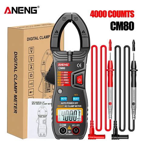 Aneng Cm80 4000 카운트 스마트 디지털 클램프 미터 Dcac 전류 전압 저항 테스터 자동 범위 Ncv 테스터 멀티미터 Aliexpress