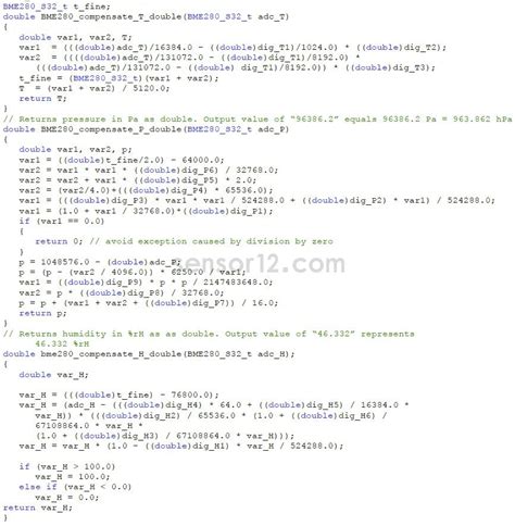 Bme280温湿度压力传感器